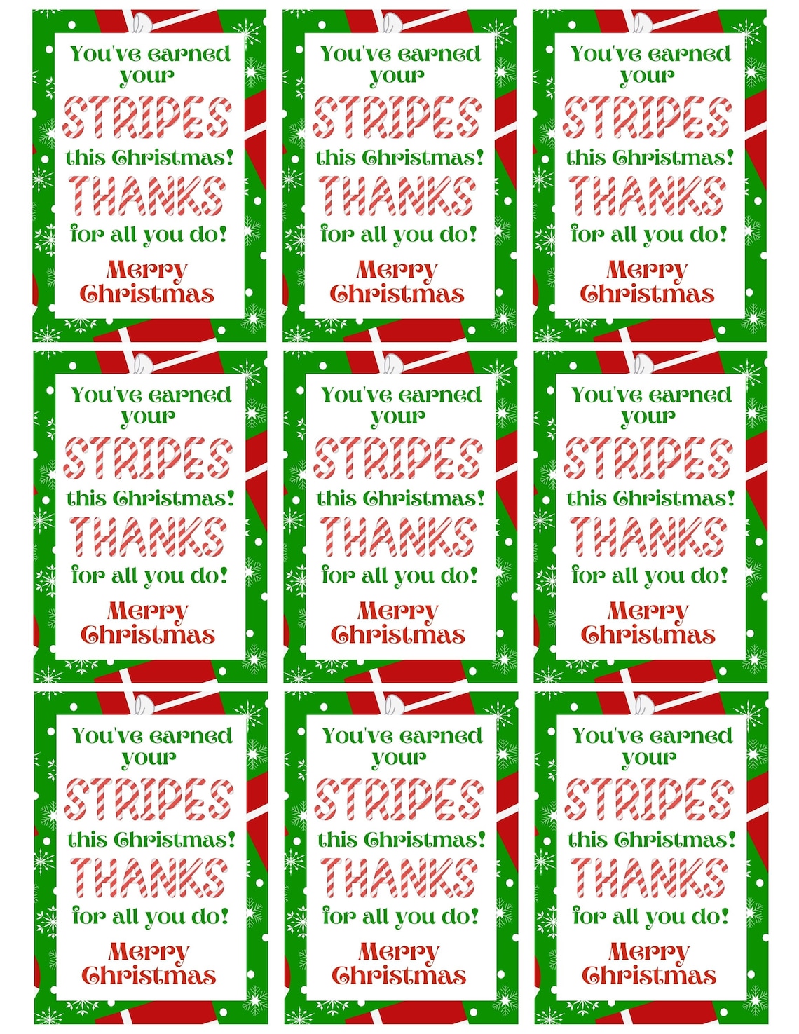 Christmas Gift Tags Printable Christmas Appreciation Tag - Etsy