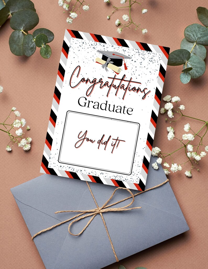 Printable Graduation Gift Card Holder, Congrats Grad (PDF) - Etsy