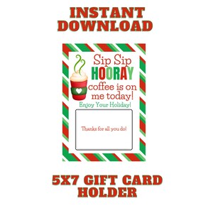 Christmas Gift Card Holder, Coffee Gift Card Holder, Appreciation Gift ...