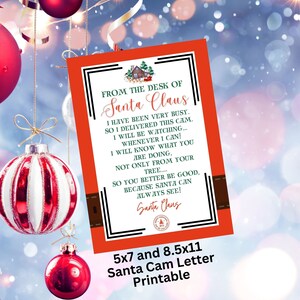Santa Cam Letter, Letter From Santa Letter, Santa Cam Letter Printable ...