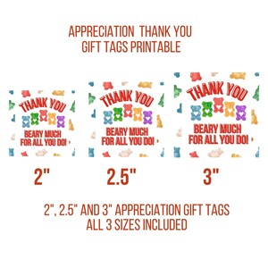 Appreciation Tag, Appreciation Gift Tag, Printable Appreciation Tag ...