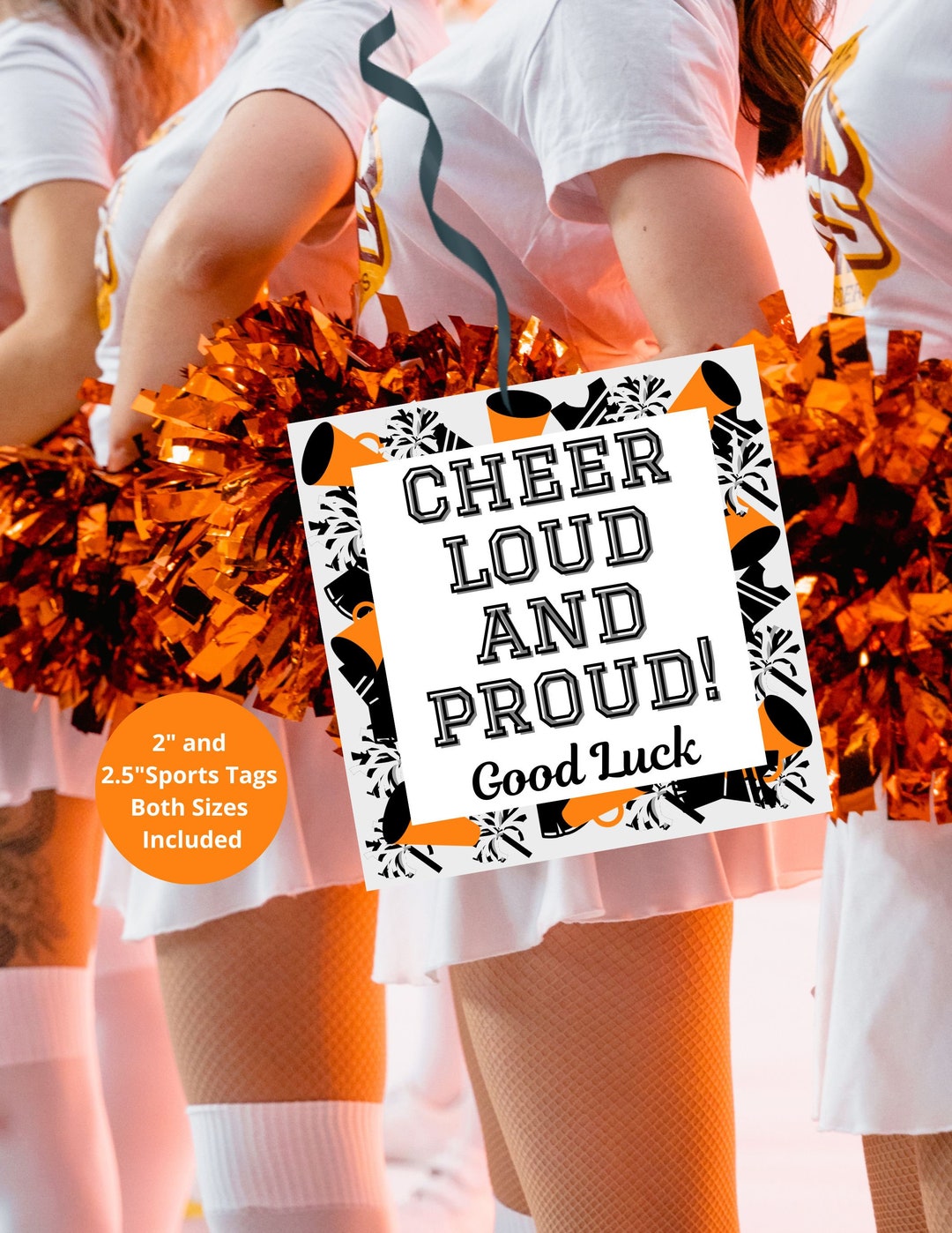 Cheer Tag, Cheerleading Treat Tag, Good Luck Cheer Tag, Cheer Snack Tag ...