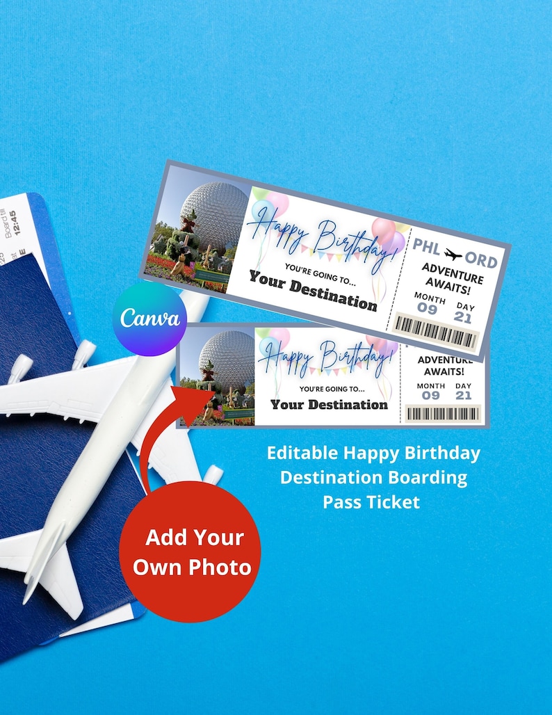 Boarding Pass Template, Boarding Pass Ticket, Surprise Ticket, Boarding ...