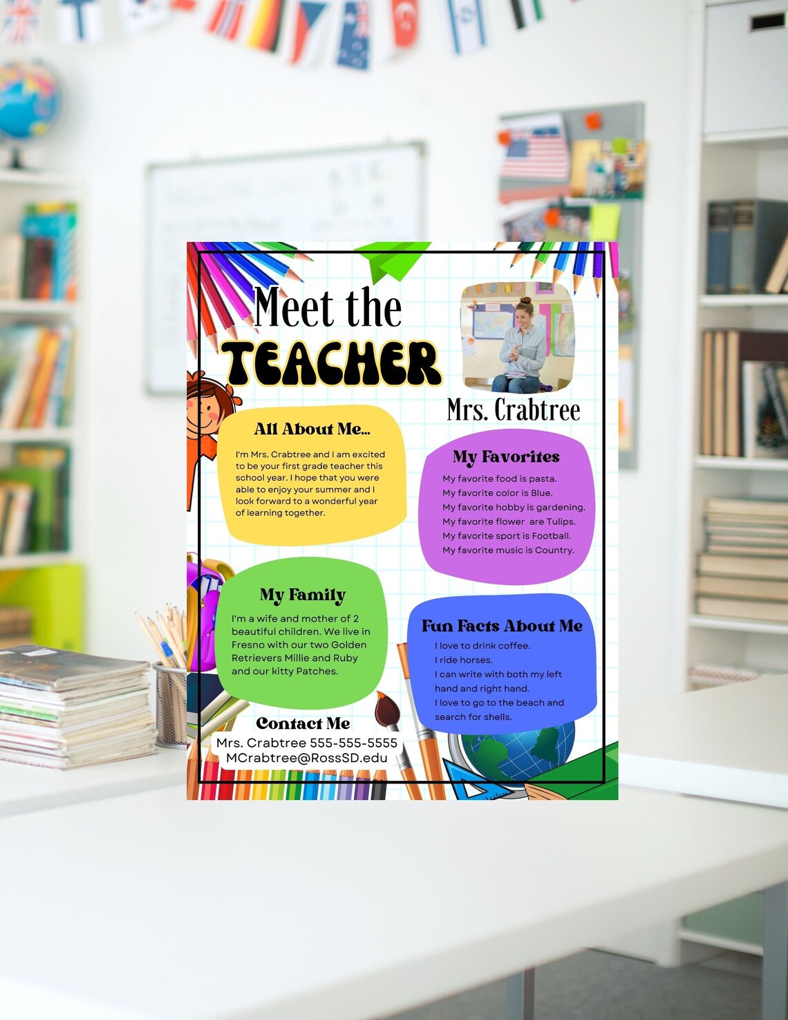 Editable Meet the Teacher Flyer Template, School Open House (canva ...