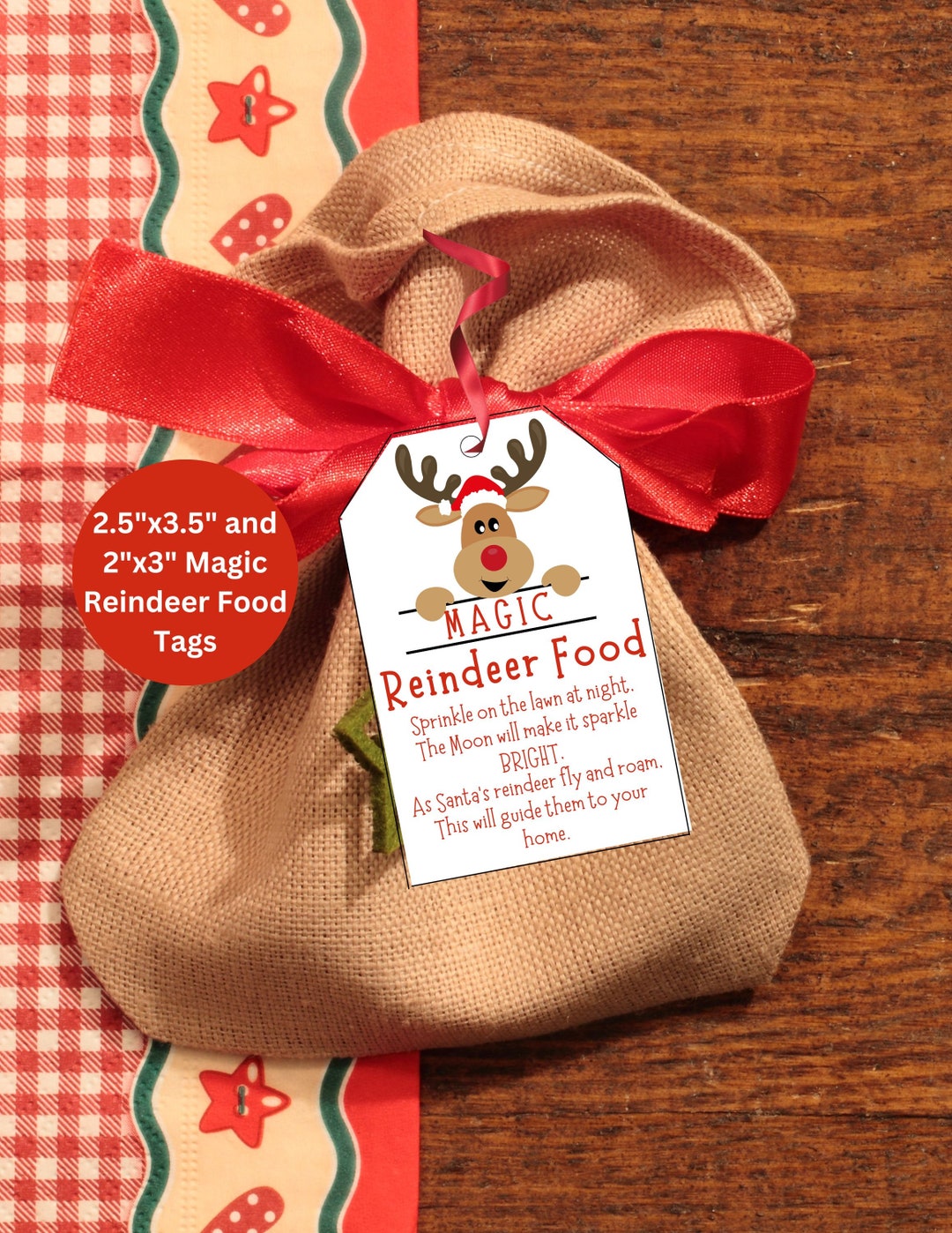 Magic Reindeer Food Christmas Tags, Printable Gift Tags (PDF) - Etsy