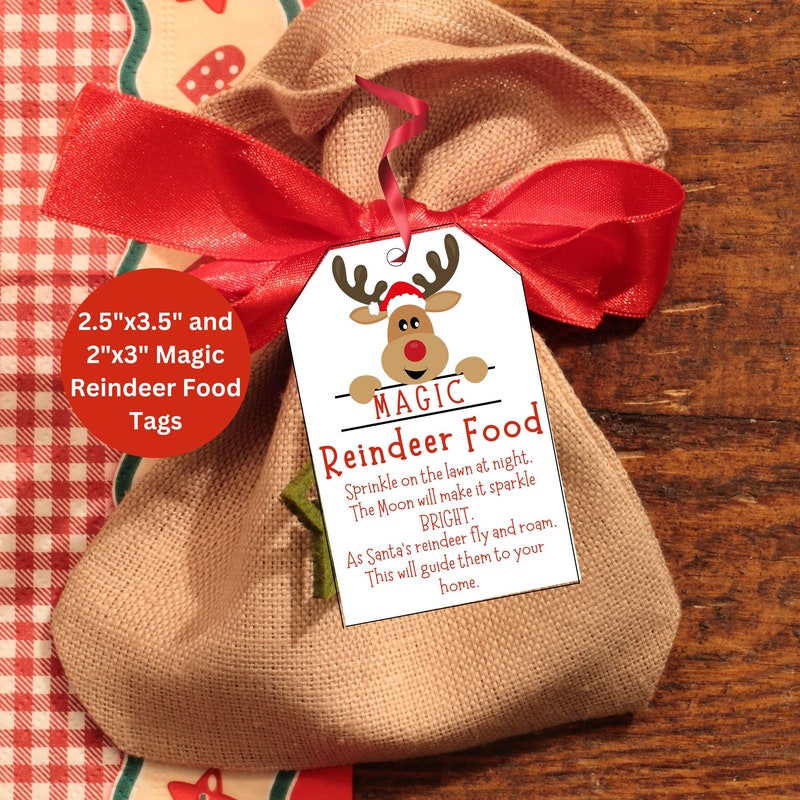 Reindeer Food Label - Etsy