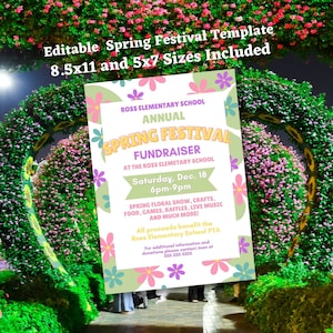 Spring Festival Flyer, Spring Market Flyer, Editable Spring Festival ...