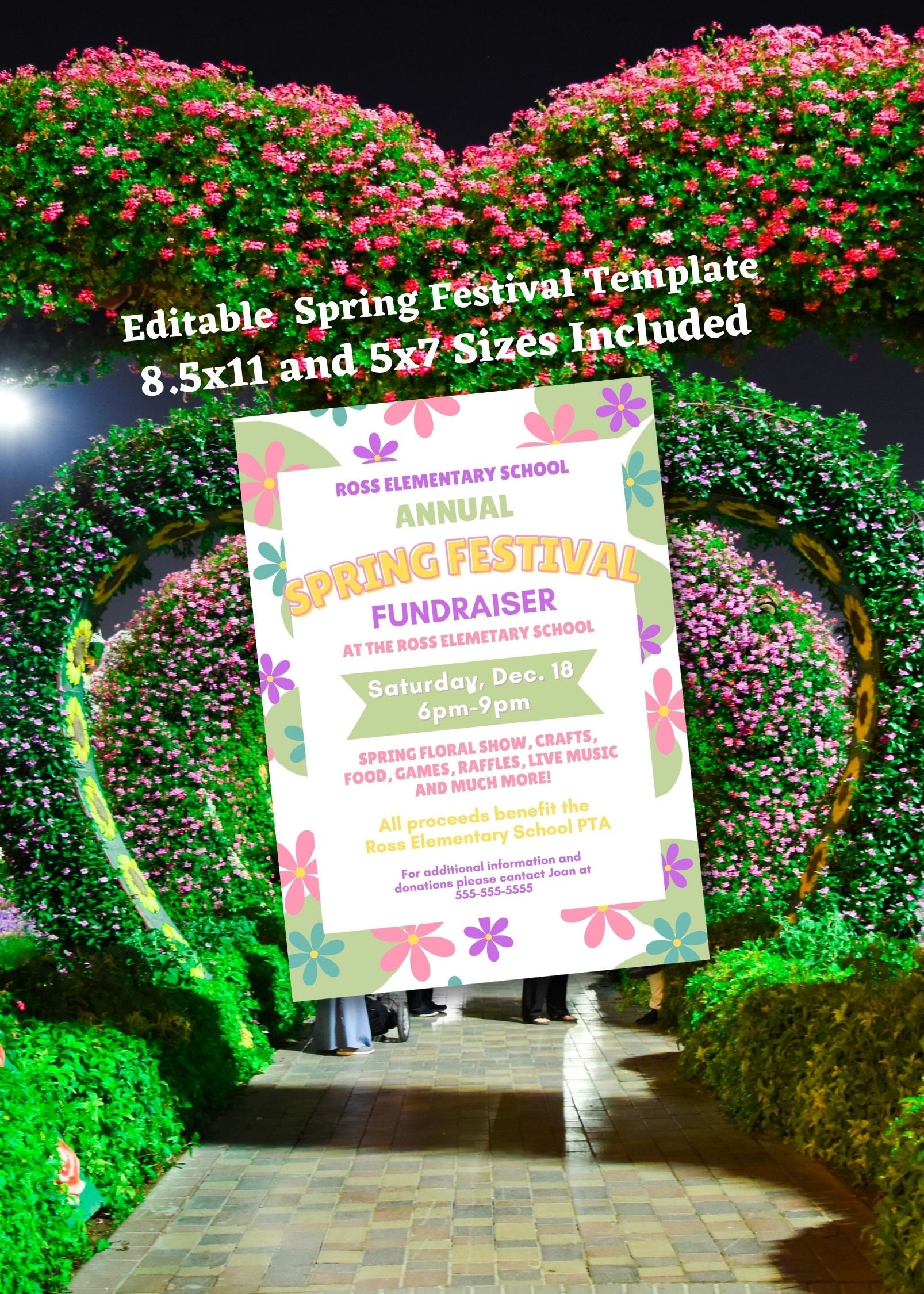 School Spring Festival Flyer