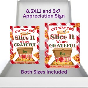 Appreciation Sign, Teacher Appreciation Sign, Pizza Sign, Printable ...