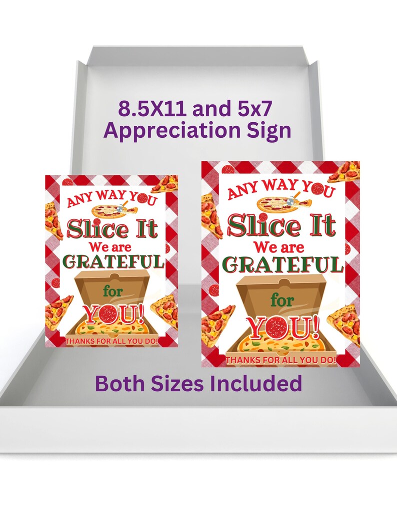 Pizza Appreciation Sign, Teacher Staff Gift (printable) - Etsy