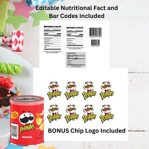 Chip Label, Chip Label Template, Editable Chip Label Template, Blank ...