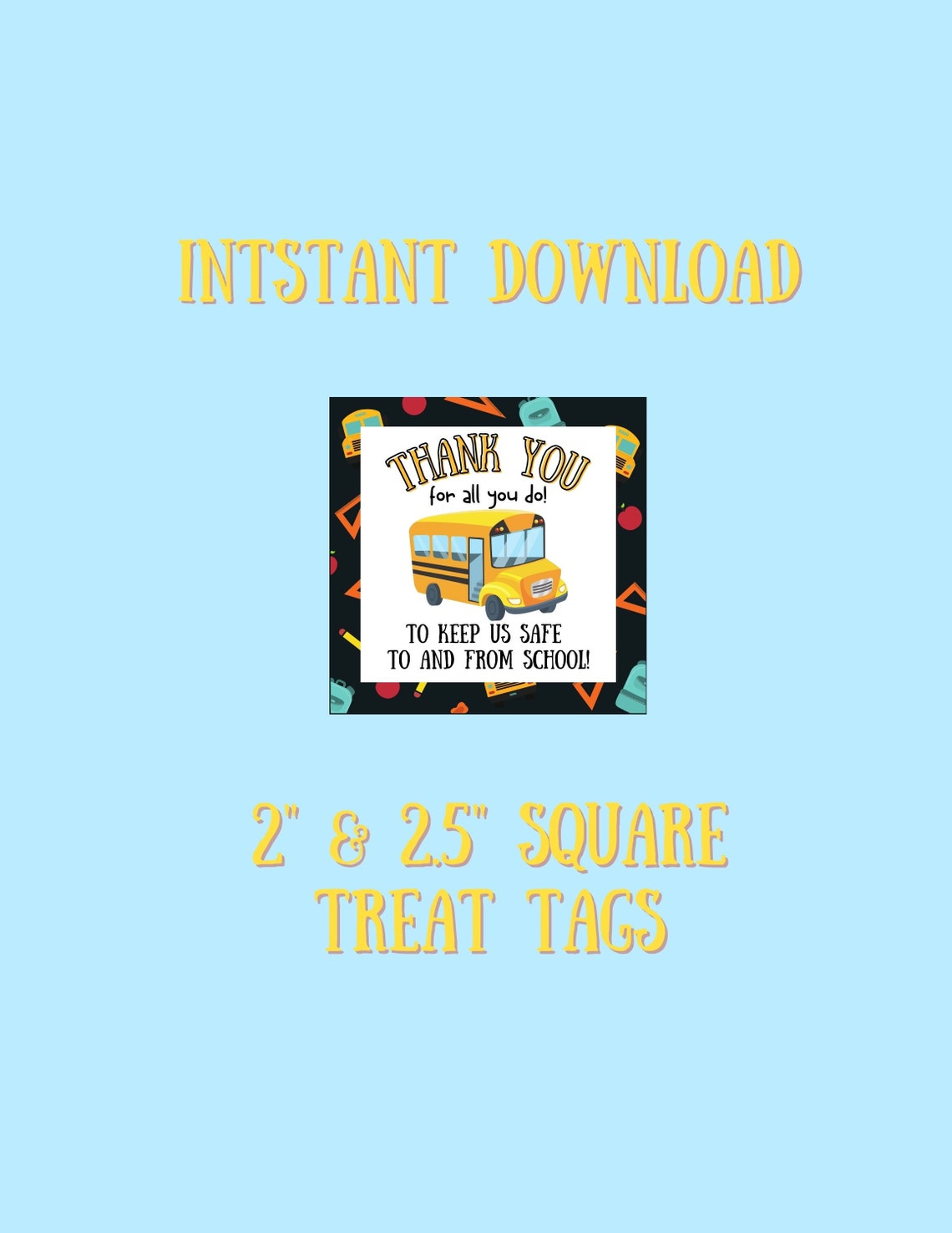 Bus Driver Gift Tags Bus Driver Appreciation Gift Tags | Etsy
