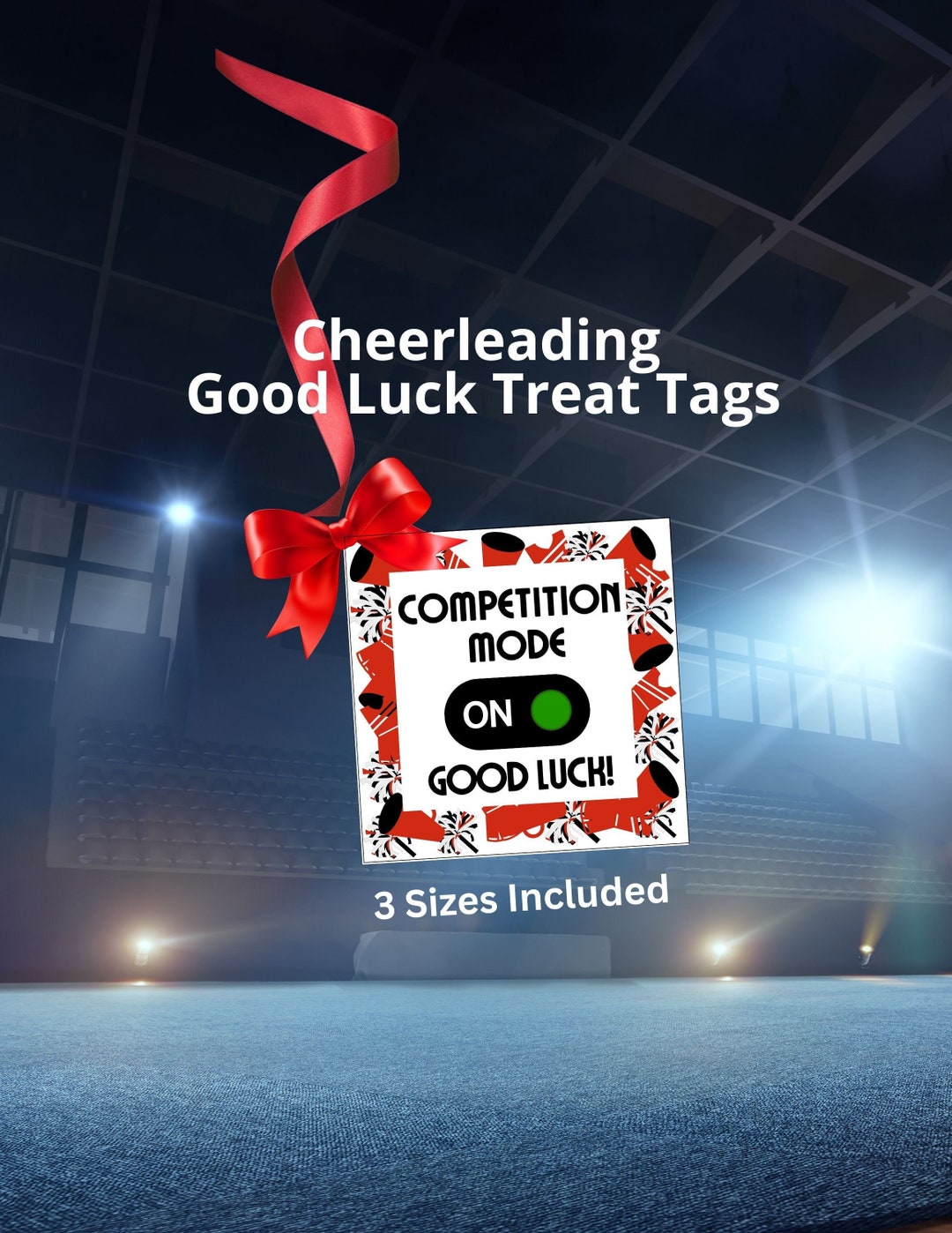 Cheer Tag, Cheerleading Treat Tag, Good Luck Cheer Tag, Cheer Snack Tag ...