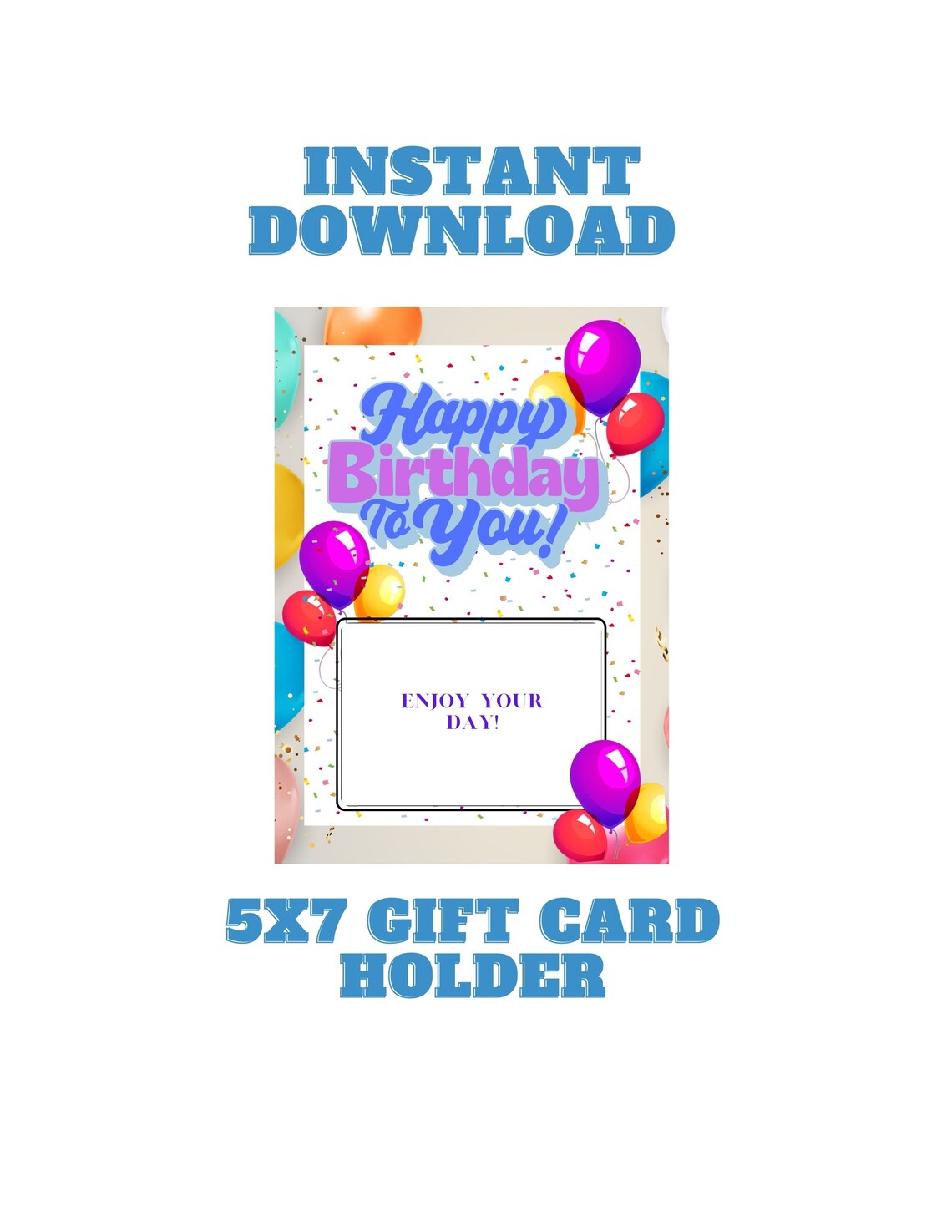 Birthday Gift Card Holder, Gift Card Holder, Happy Birthday Card Holder ...
