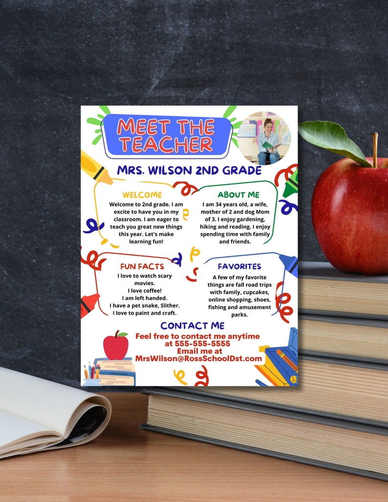 Editable Meet the Teacher Flyer Template, School Open House (canva ...