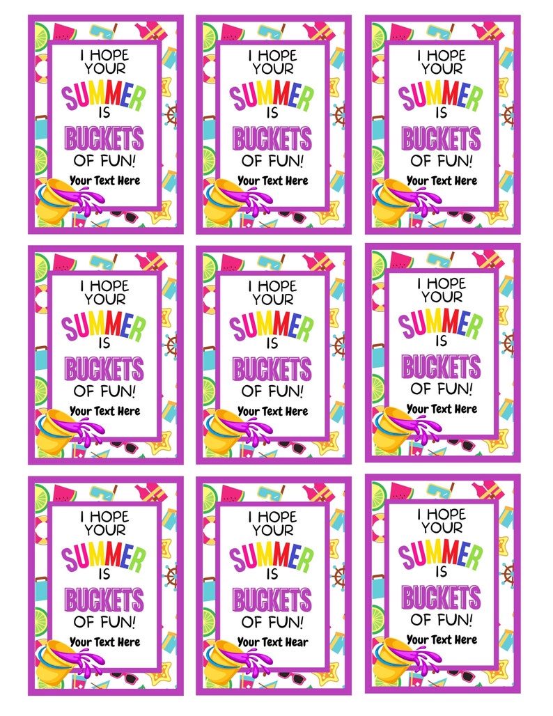 Summer Gift Tag End of School Year Gift Tags Editable Gift - Etsy