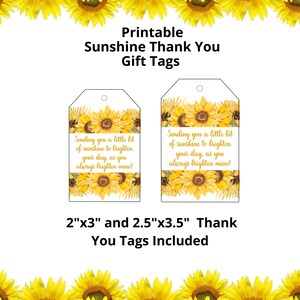 Appreciation Tags, Sunshine Thank You Tags, Teacher Tags, Staff ...