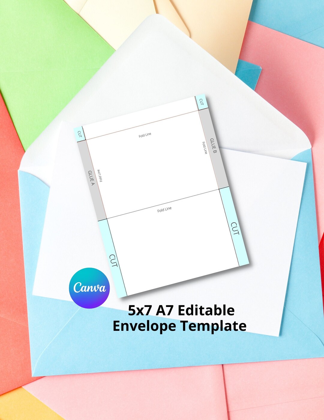 Envelope Template, A7 Envelope Template, Editable Envelope Template ...