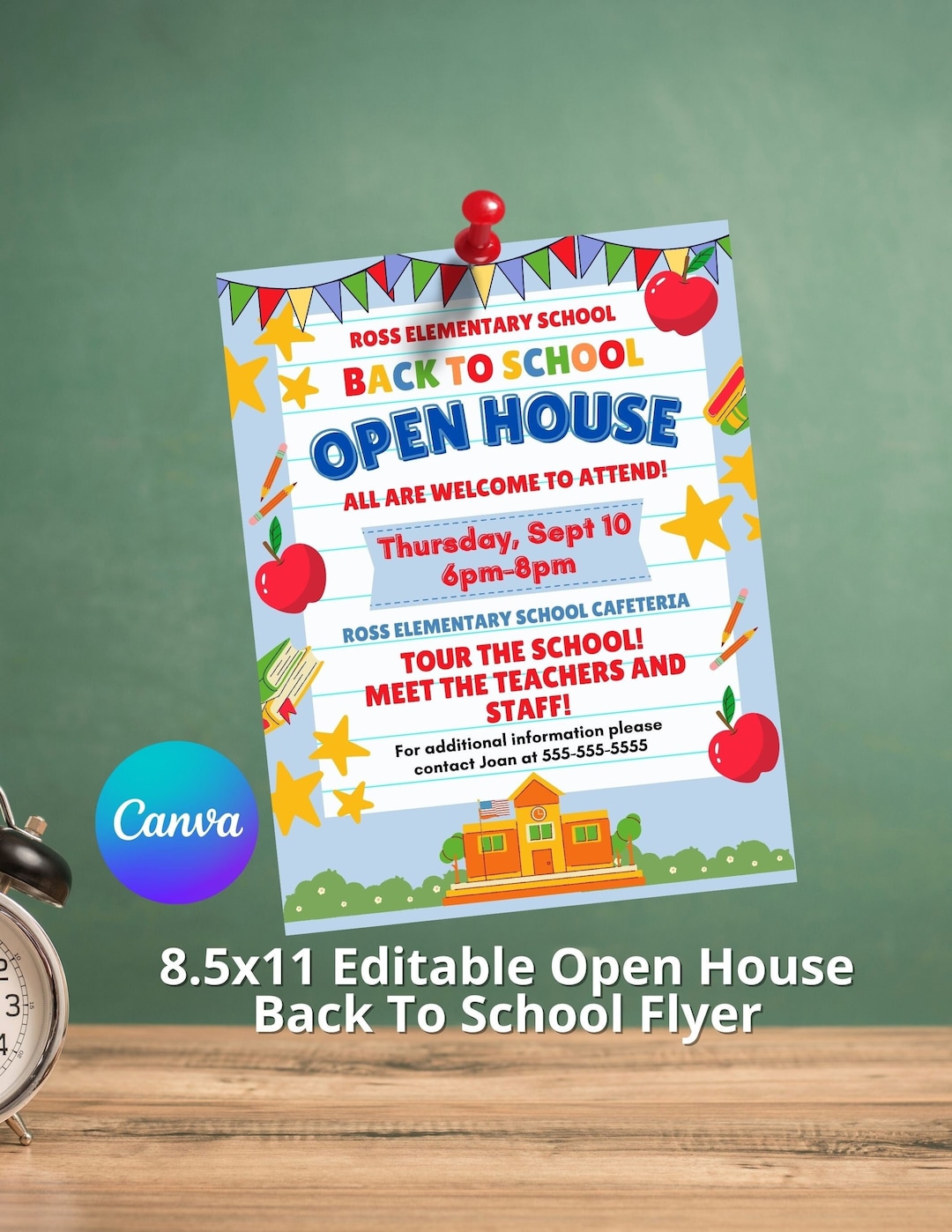 Back to School Flyer, School Open House Flyer, Editable School Flyer ...