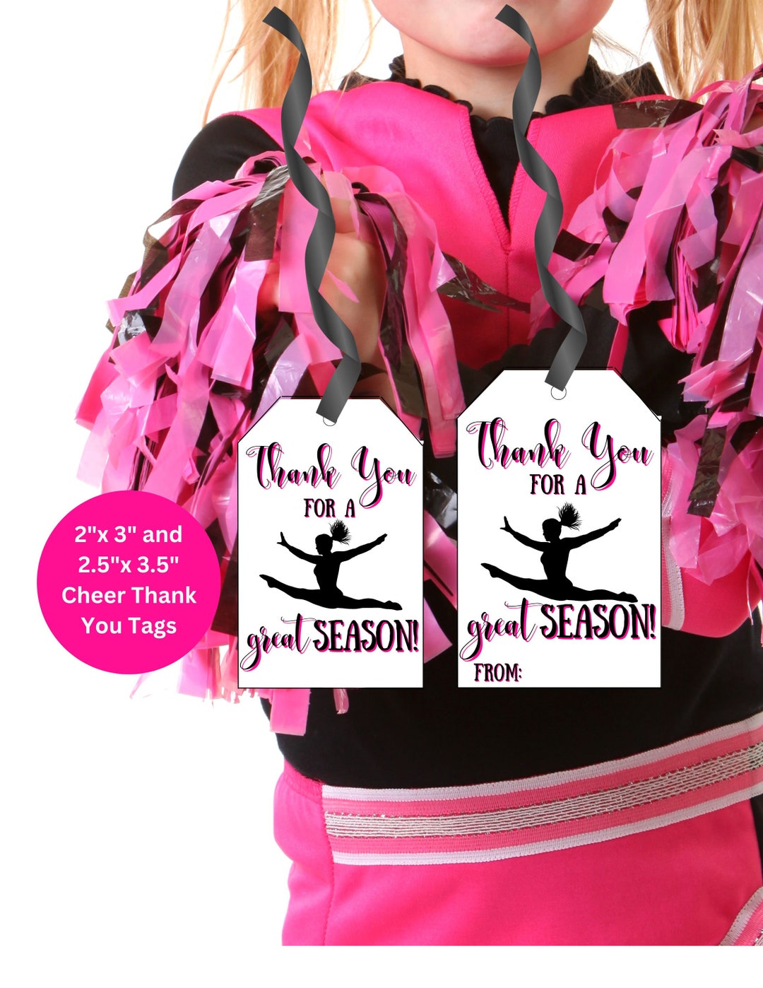Cheer Tag, Cheerleading Thank You Tag, Good Luck Tag, Cheer Snack Tag ...