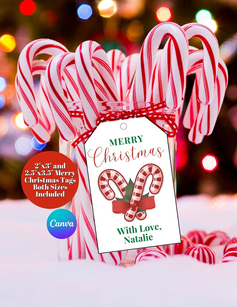 Editable Christmas Gift Tag Editable Christmas Tag Merry - Etsy