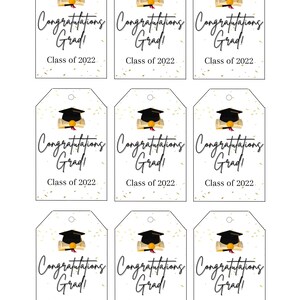 Graduation Gift Tags Graduation Cap Tags Congratulations - Etsy