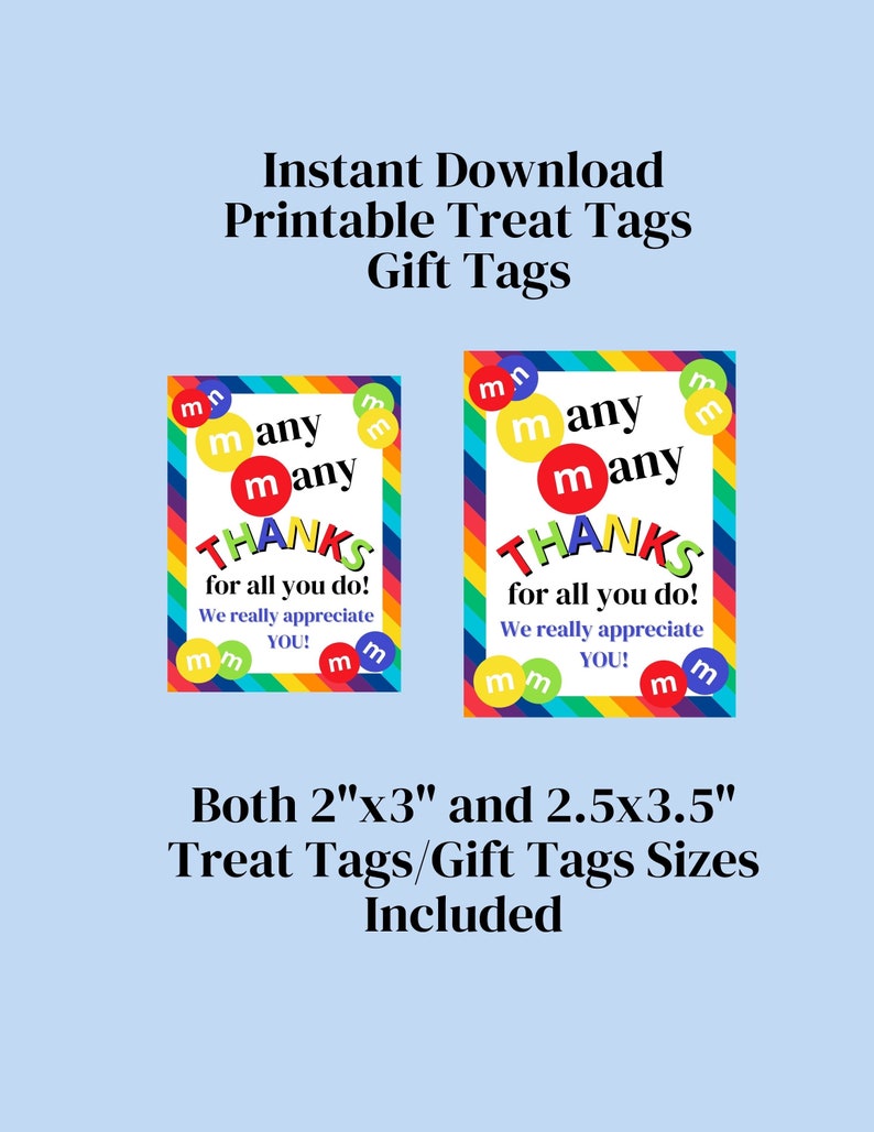 Teacher Appreciation Tags Appreciation Treat Tags Staff - Etsy