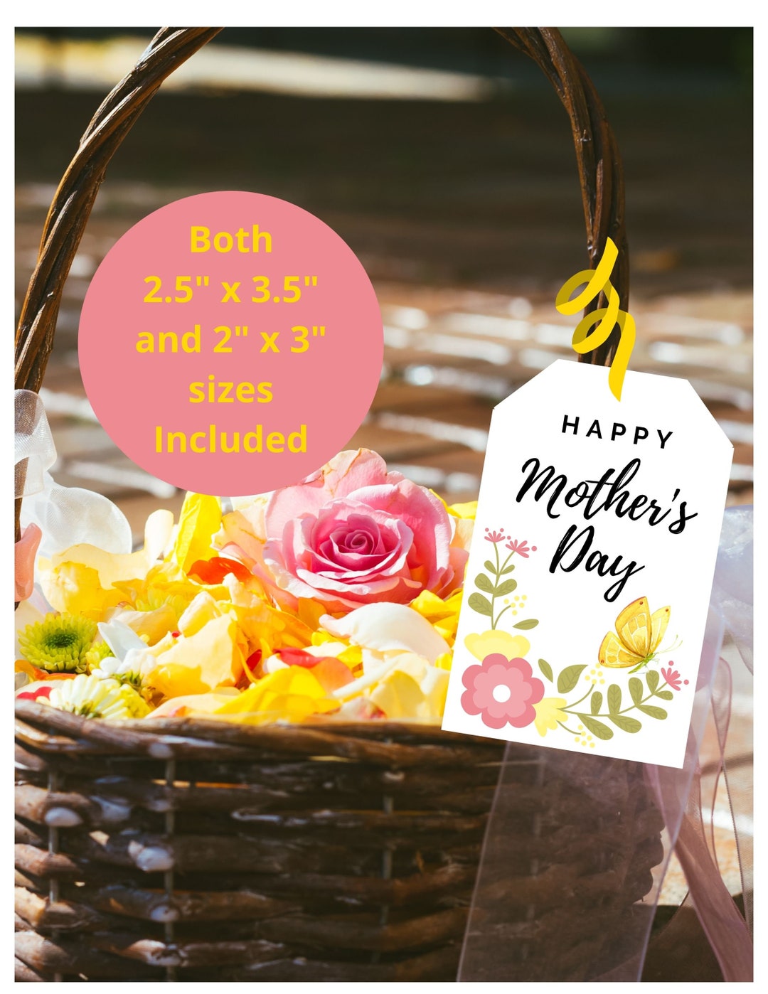 Floral Mother's Day Gift Tags, Printable Treat Tags (PDF) - Etsy