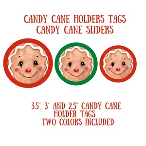 Candy Cane Holder, Candy Cane Holder Tag, Christmas Gift Tag Printable ...