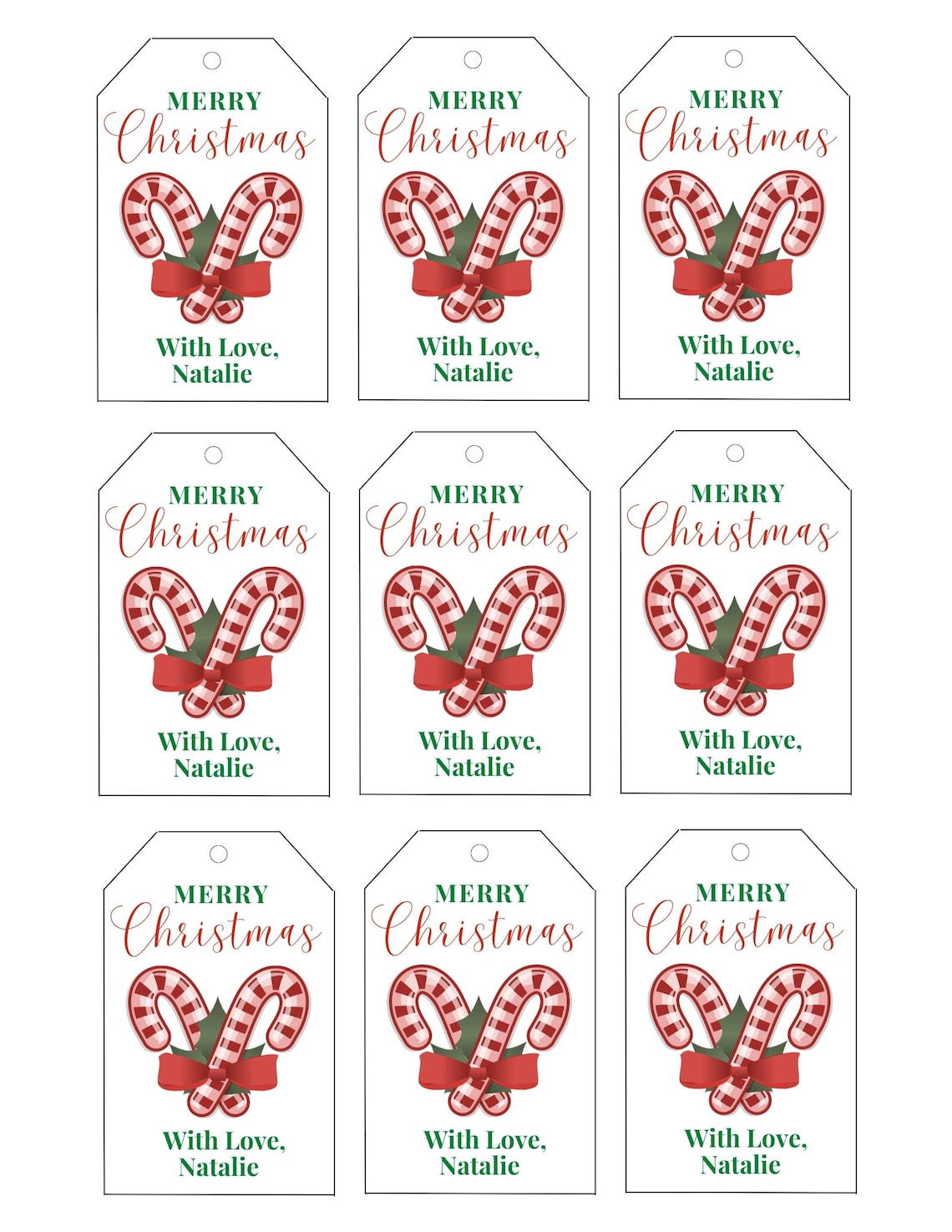 Editable Christmas Gift Tag Editable Christmas Tag Merry - Etsy