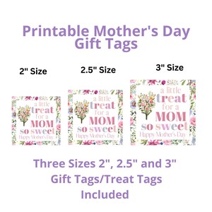 Mothers Day Gift Tag Printable, Mothers Day Treat Tag, Mothers Day Gift ...