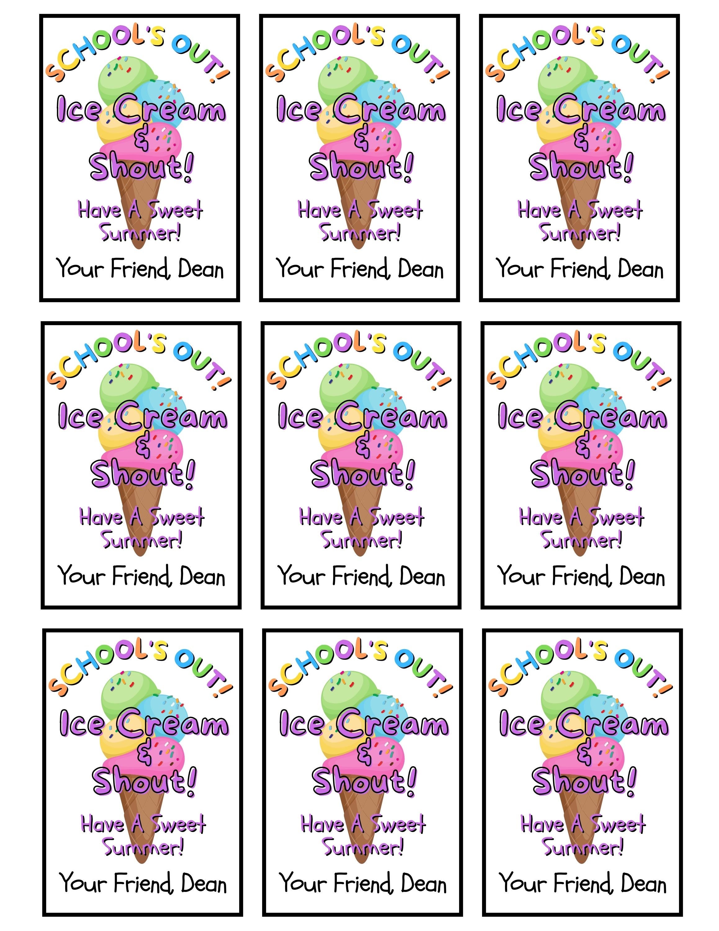 Summer Gift Tag End of School Year Gift Tag Editable Gift - Etsy