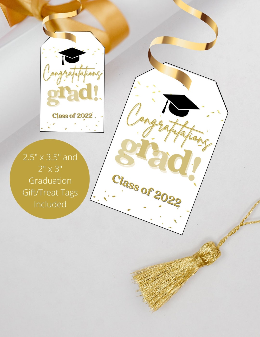Graduation Gift Tags, Graduation Cap Tags, Congratulations Treat Tags ...