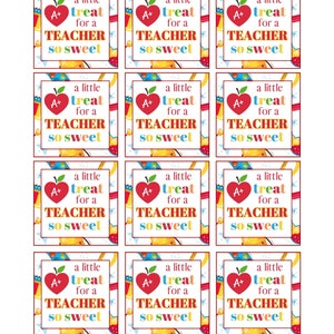 Teacher Gift Tag, Teacher Appreciation Tag, Printable Teacher ...