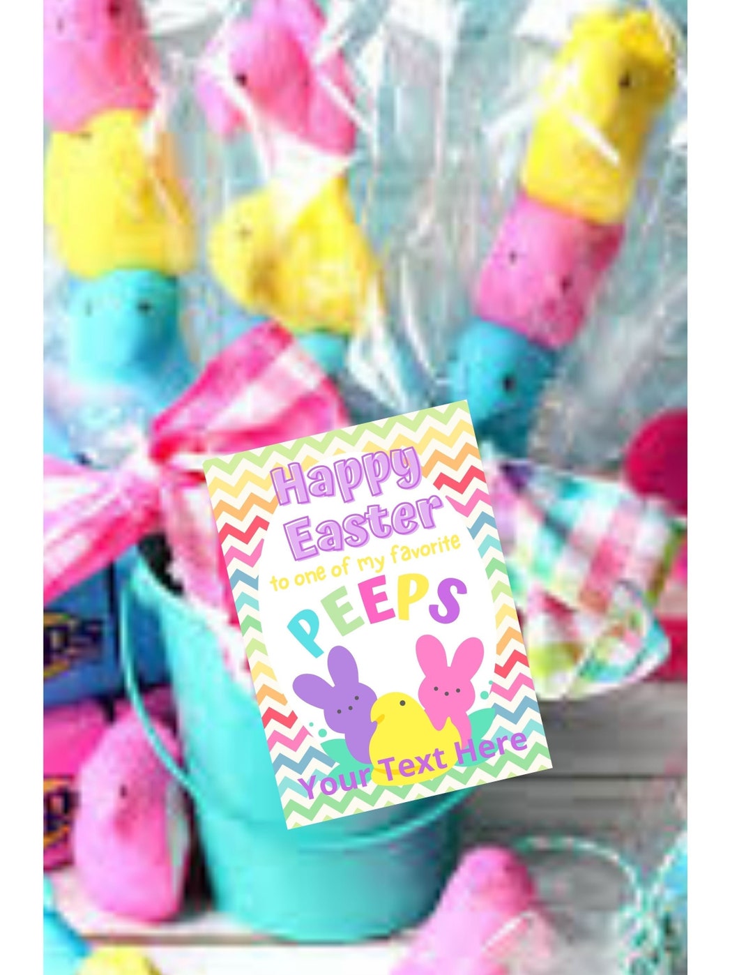 Editable Peeps Easter Treat Tags (PDF) - Etsy
