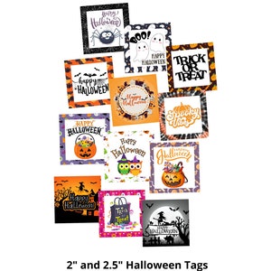 Halloween Tags, Printable Halloween Tag, Halloween Gift Tag, Gift Tag ...