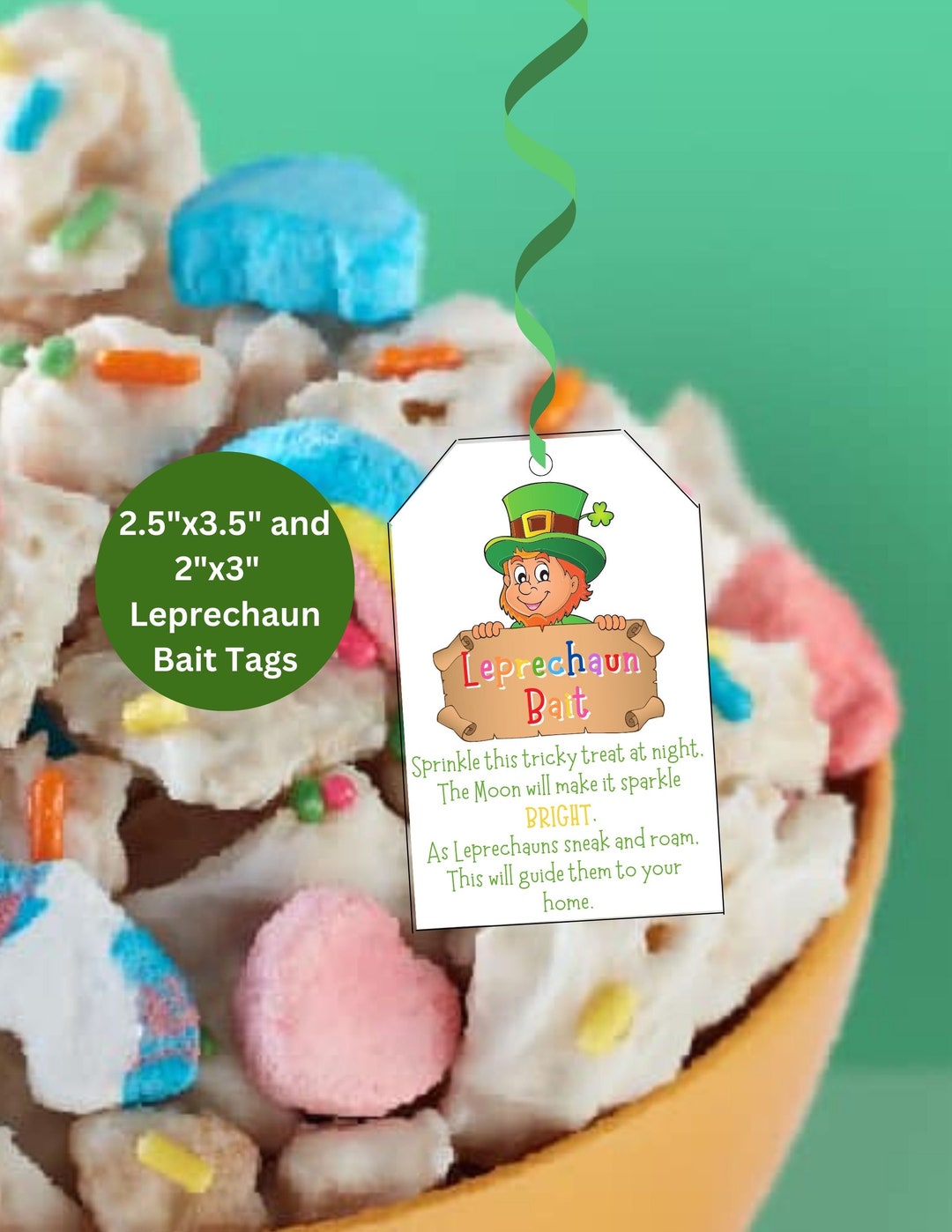 St Patrick's Day Treat Tag, Leprechaun Bait Tag, Lucky Charm Tag, St ...