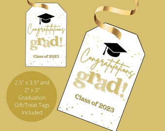 Printable Graduation Gift Tags Congrats Gift Tags Congratulations Tags ...