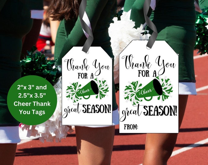 Good Luck Cheer Printable Tags, Cheer Good Luck Tag, Cheer Pom Poms ...