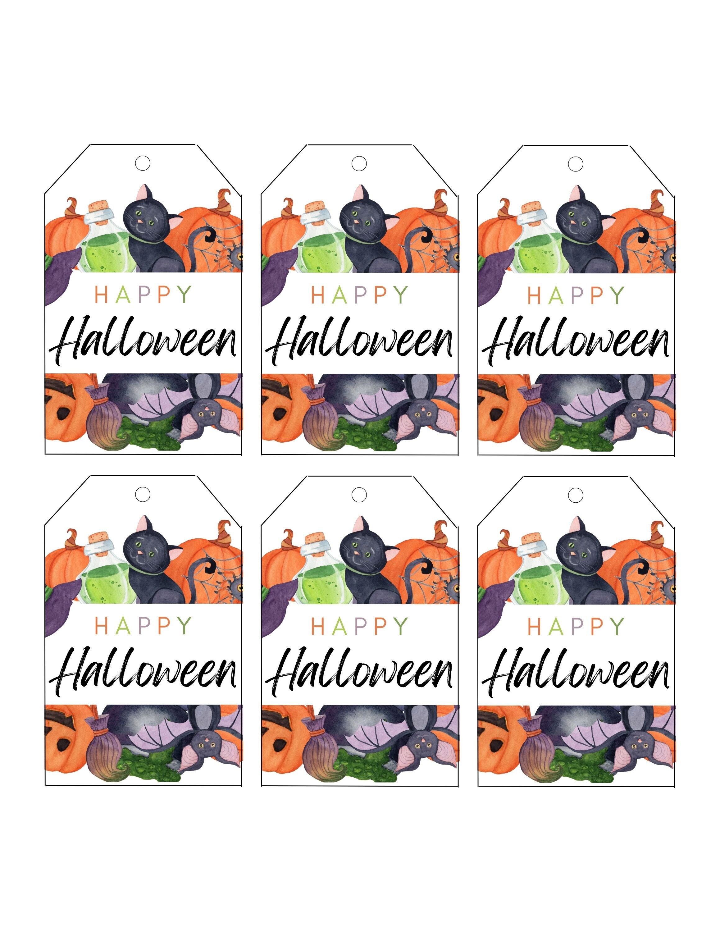 Halloween Tag, Printable Halloween Tag, Halloween Favor Tag, Printable ...