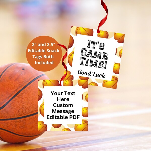 Basketball Treat Tags - Etsy