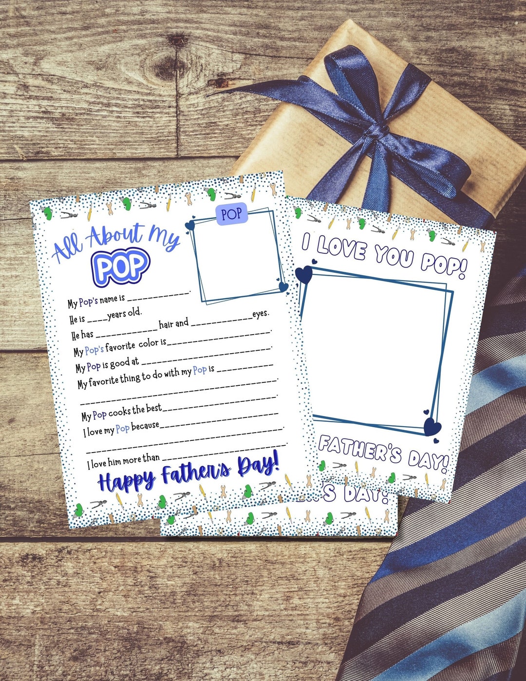 All About Pop, Fathers Day Gift, All About My Pop Printable, Fathers ...