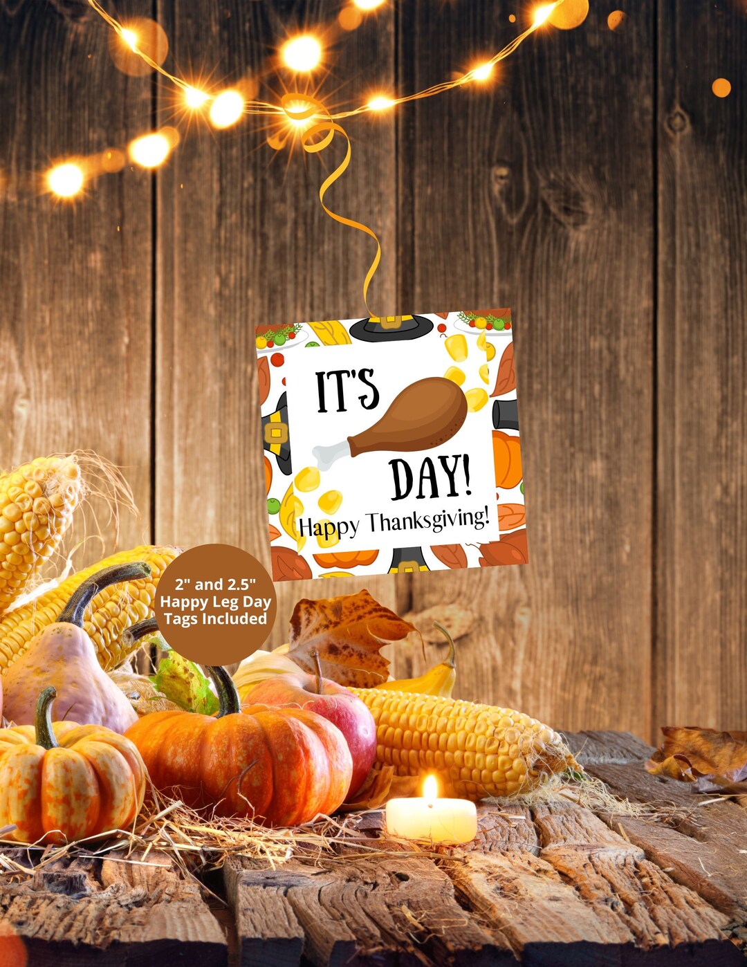 Thanksgiving Tag, Printable Thanksgiving Tag, Leg Day Tag, Autumn Gift ...