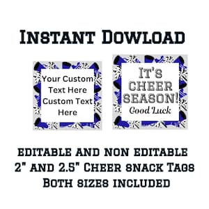 Editable Cheer Tag, Cheerleading Tag, Printable Cheer Tag, Cheerleader ...
