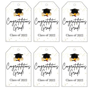 Graduation Gift Tags Graduation Cap Tags Congratulations - Etsy