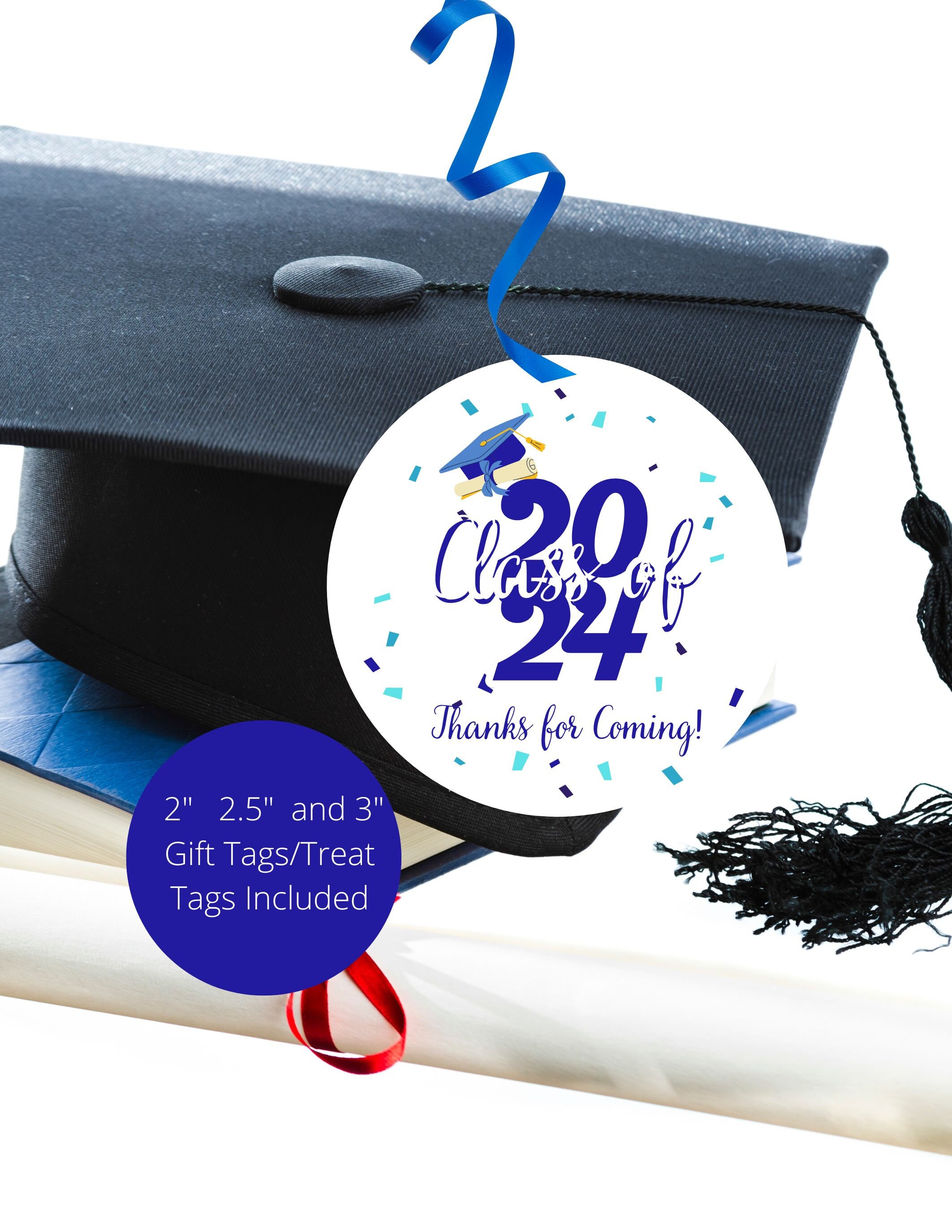 Graduation Thank You Tag, Congrats Grad Tag, Graduation Gift Tag ...