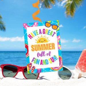 Summer Gift Tag, End of School Tag, Teacher Gift Tag, Last Day of ...