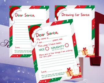 Letter to Santa, Letter to Santa Template, Letter to Santa Printable ...