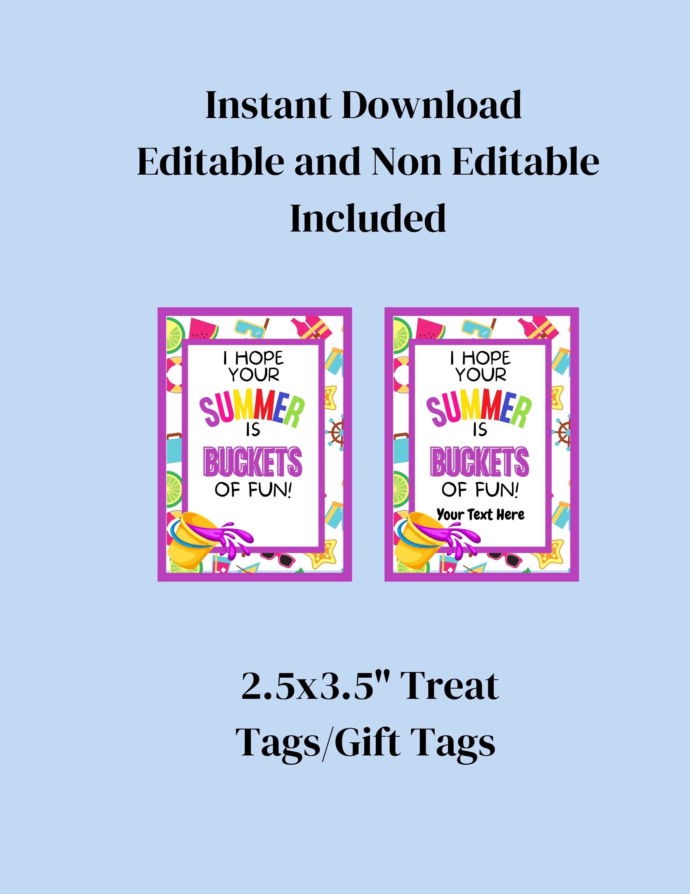 Summer Gift Tag End of School Year Gift Tags Editable Gift - Etsy