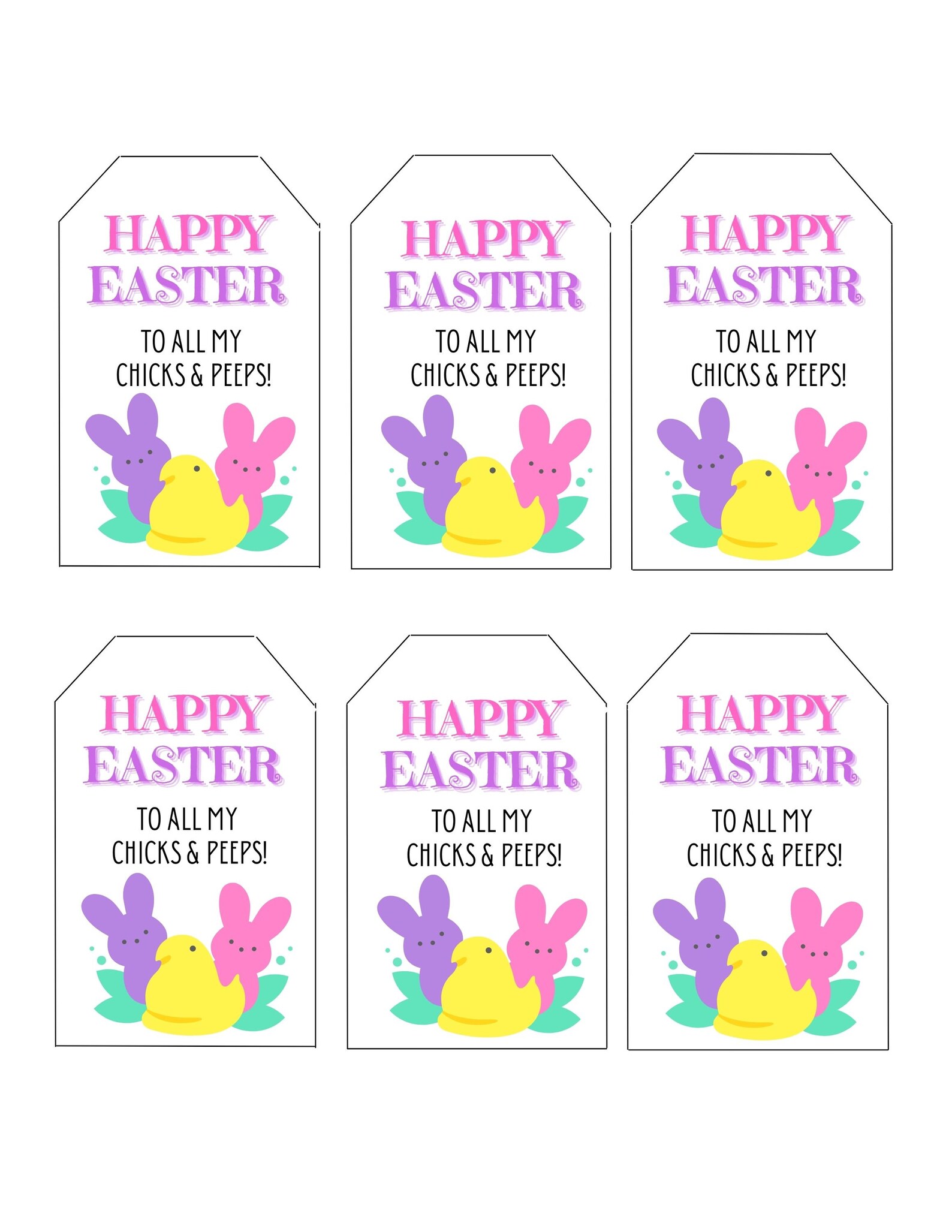 Easter Gift Tags Printable Easter Treat Tags Easter Tags - Etsy